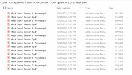 CAIA Uppermark 2025 Level 1 Mock Exam - PrepCFA